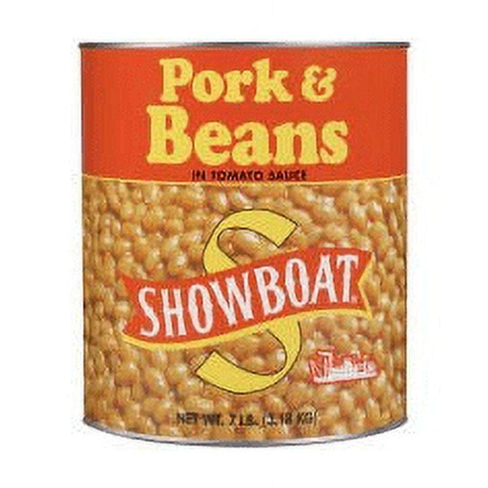 Showboat Small White Beans with Pork, 112 oz Can - Pack of 6 - Walmart.com