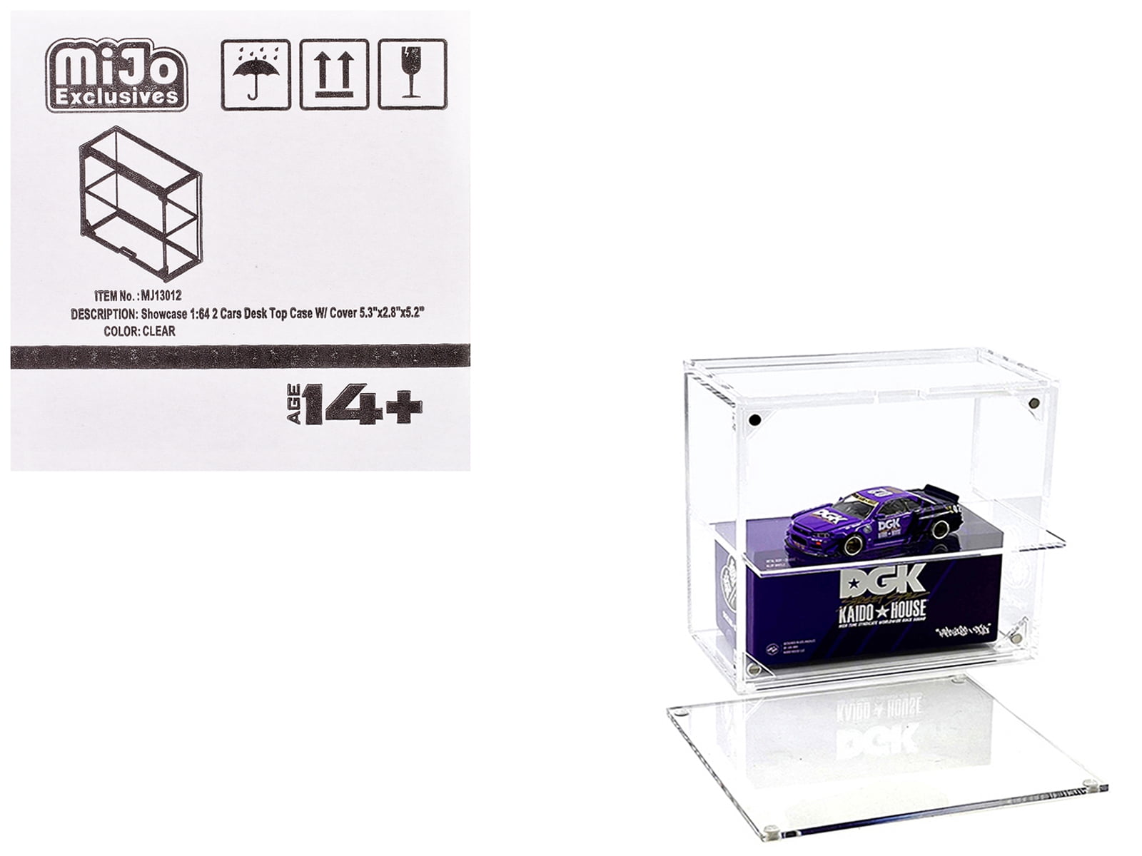 Showcase 2 Cars Desk Top Display Case with Cover "Mijo Exclusives" for ...