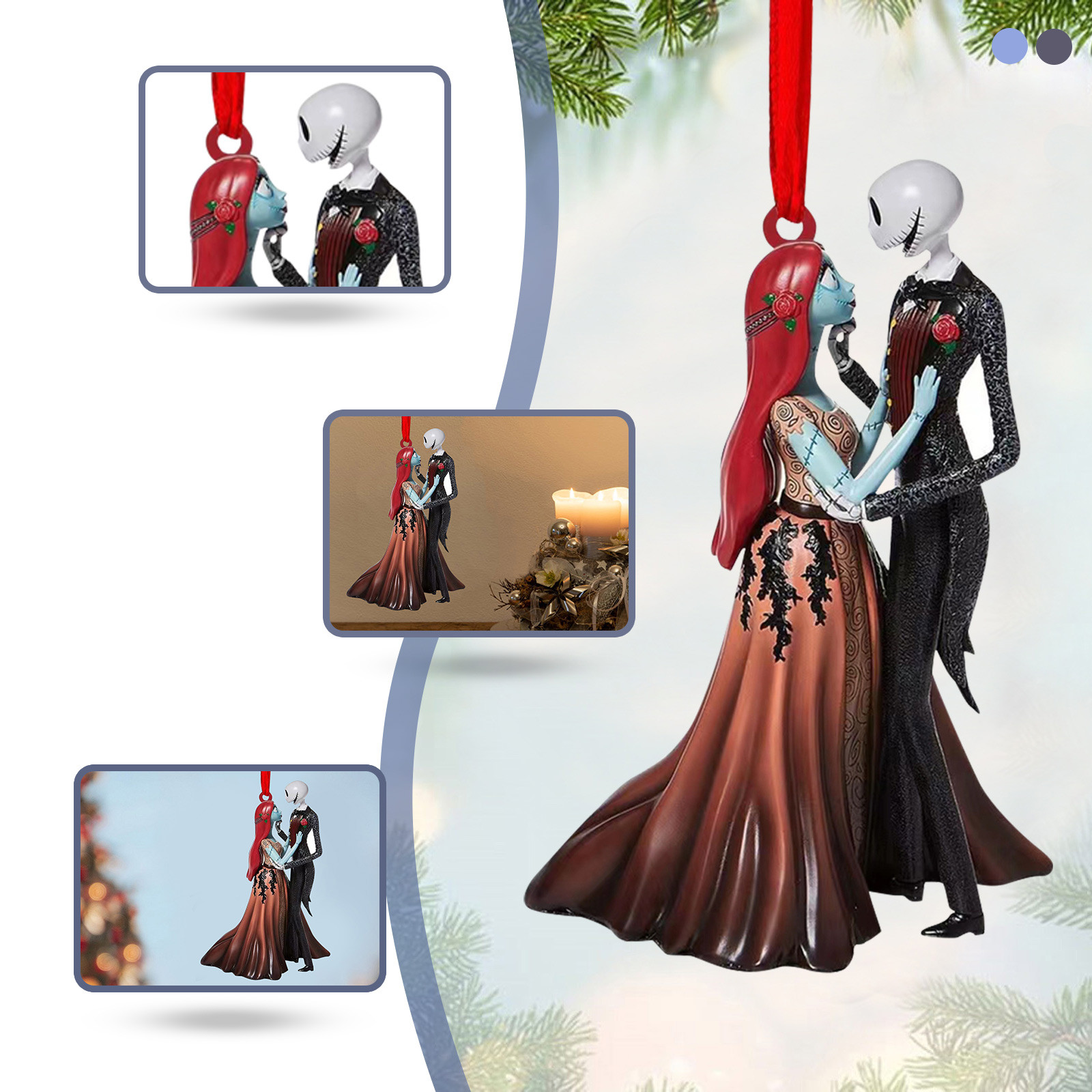 Showcase 3.93 In The Nightmare Before Christmas Jack and Sally Acrylic ...