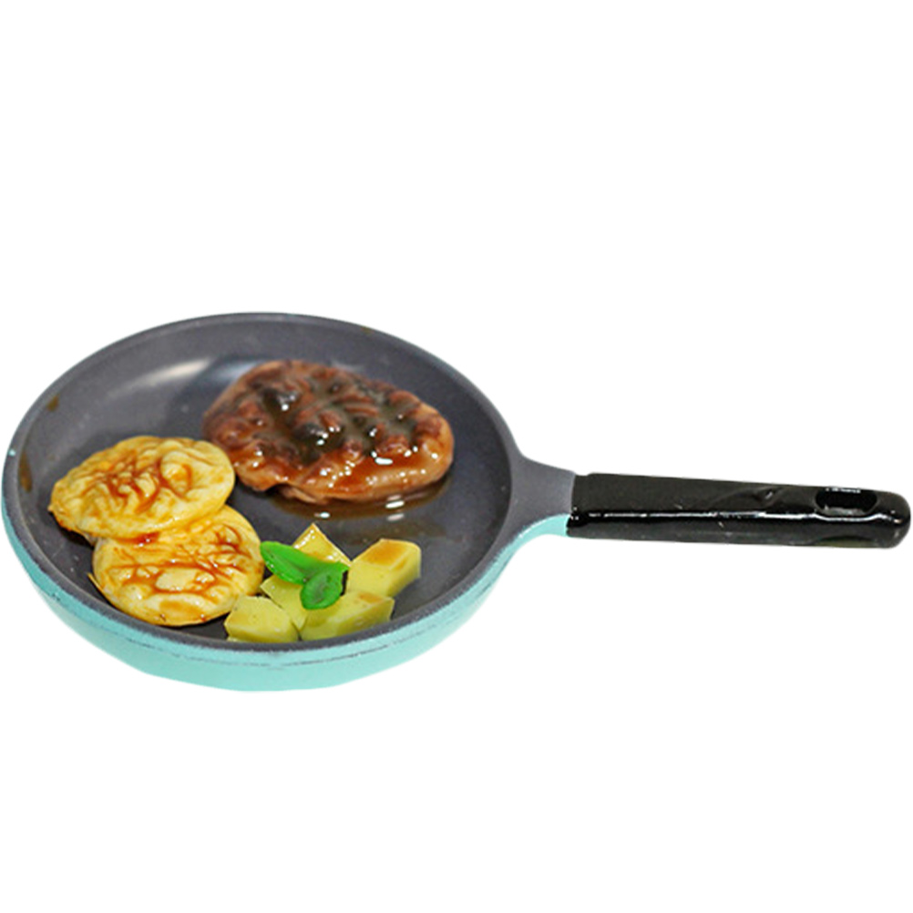 Realistic Lifelike Food Toy for Kids Play Kitchen with 2pcs Pan Model ...