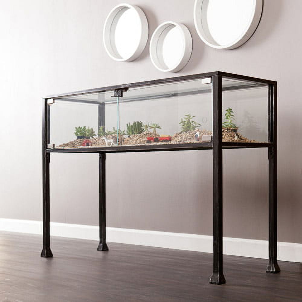 Southern Enterprises Stanii Modern Showcase Terrarium Console Table ...