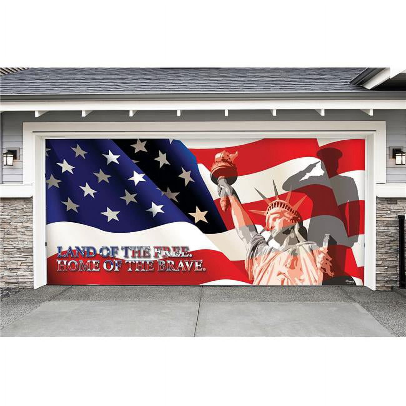Showdown Displays 7' x 16' Red and Blue US Military Liberty Patriotic ...