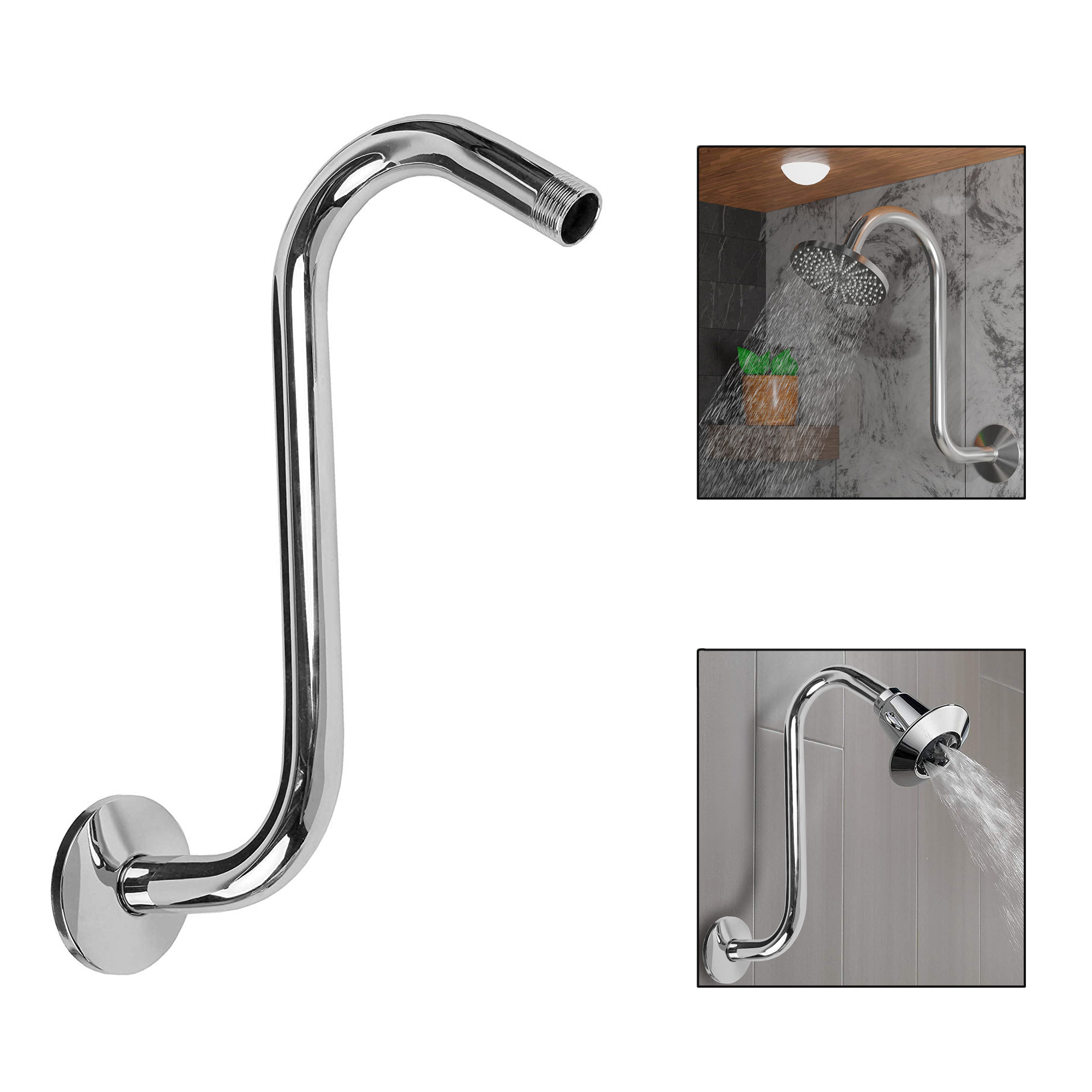 Shower Arm Extension, 10 Inch Stainless Steel Bathroom Shower Arm for ...