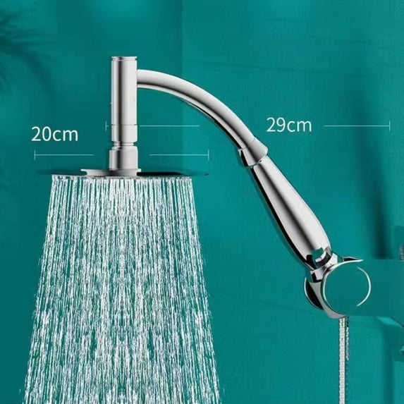 with Shower Arm Large High Pressure Stainless Steel Curved Shower ...