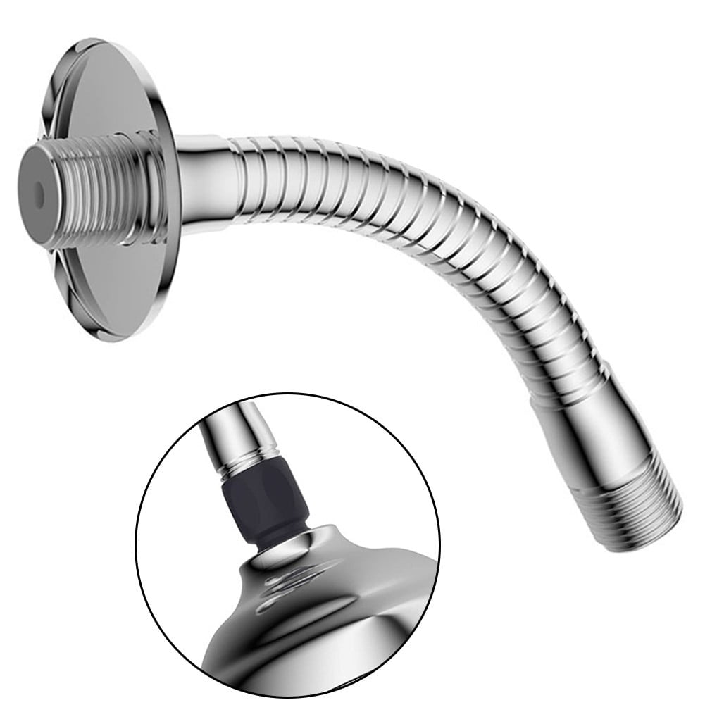 Shower Arm with Flange, Wall Mounted Shower Pipe Arm Stainless Steel ...