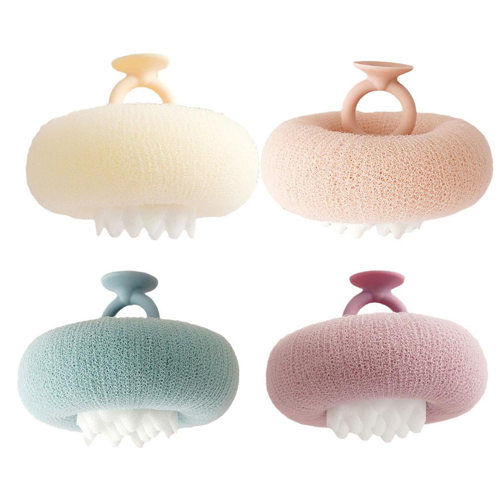 Shower Ball Sponge Bath Loofahs Mesh Pouf Massage Exfoliate Body With