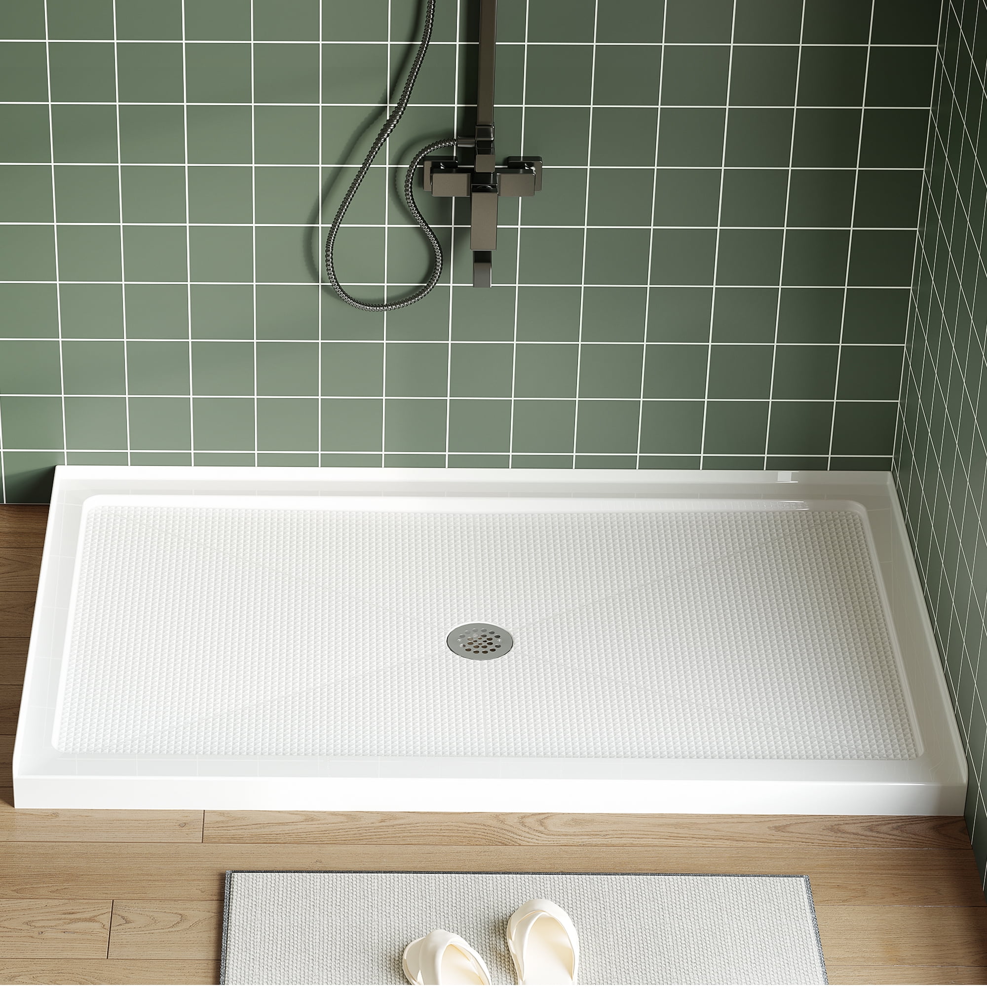 Shower Base, Shower Pan with Slip Resistant Textured Surface, CUPC, CSA ...