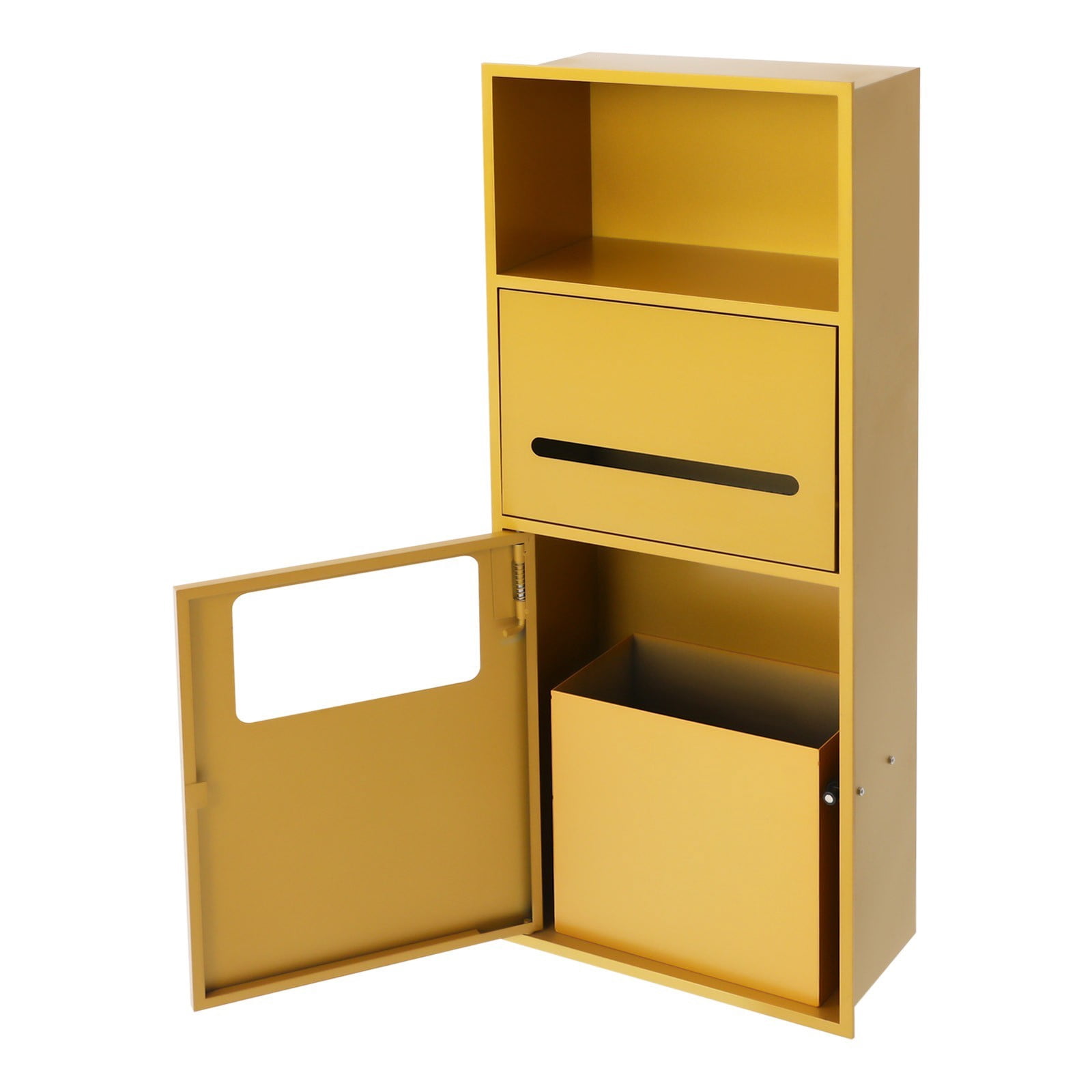 Shower Bathroom Trash Can, In-Wall Trash Bin Cabinet, Storage Cabinet ...