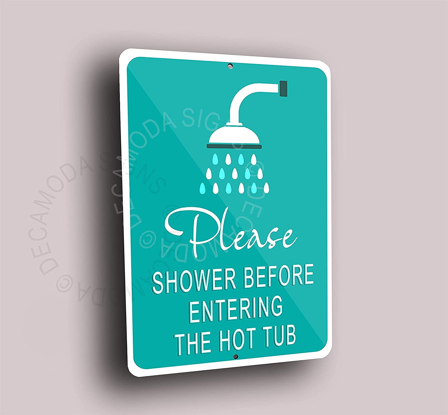 Shower Before Entering Hot Tub Sign, Pool Signs, Indoor or Outdoor Use ...