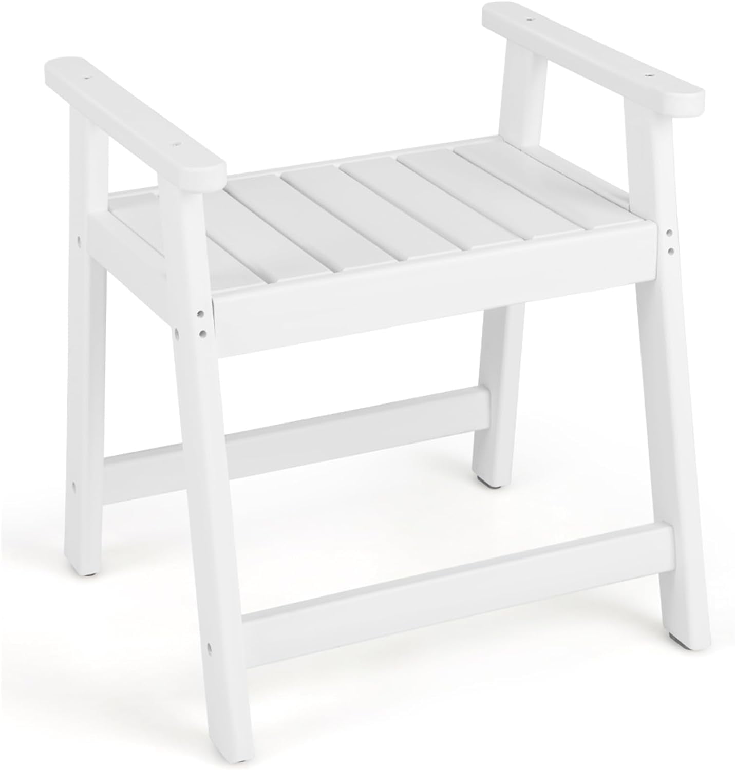 Shower Bench with Arms, Waterproof HDPE Shower Stool for Bathroom ...