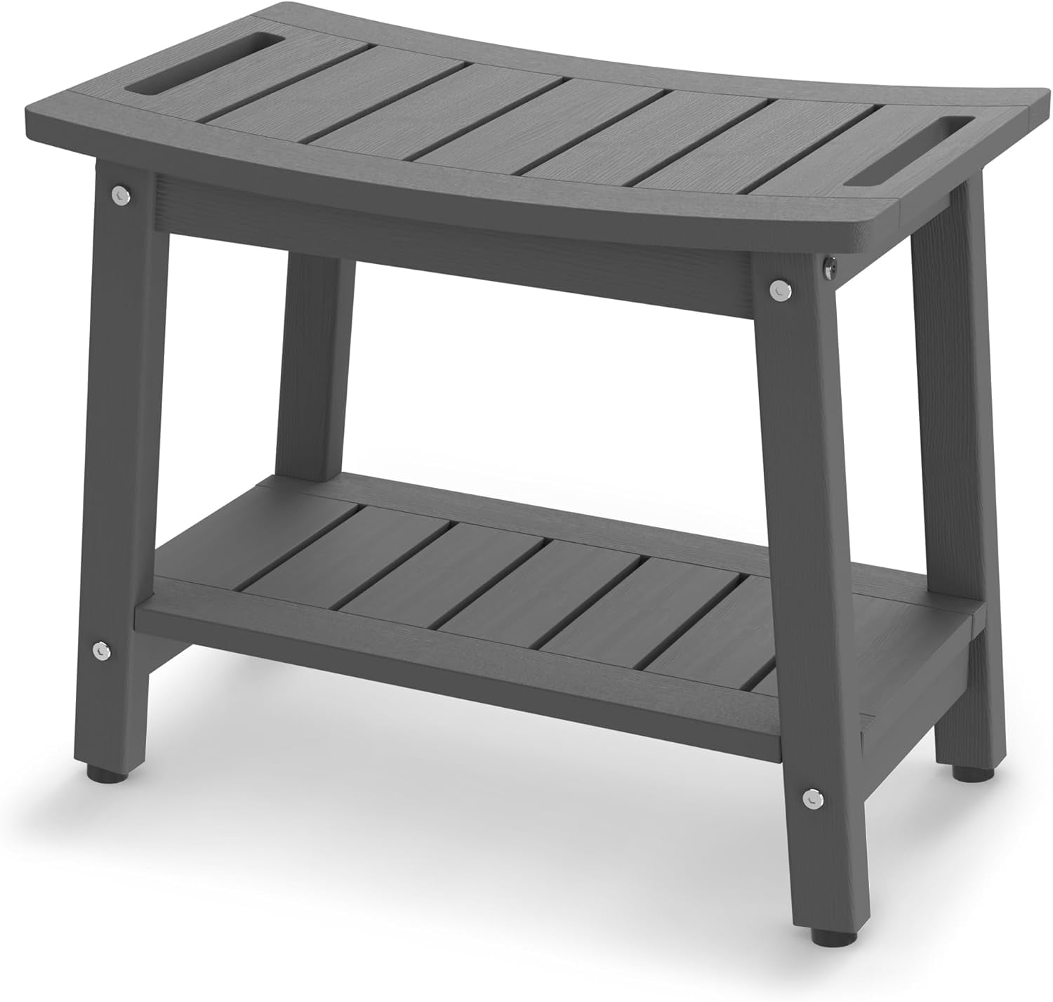 Shower Bench for Inside Shower - Grey HDPE Shower Stool Waterproof ...