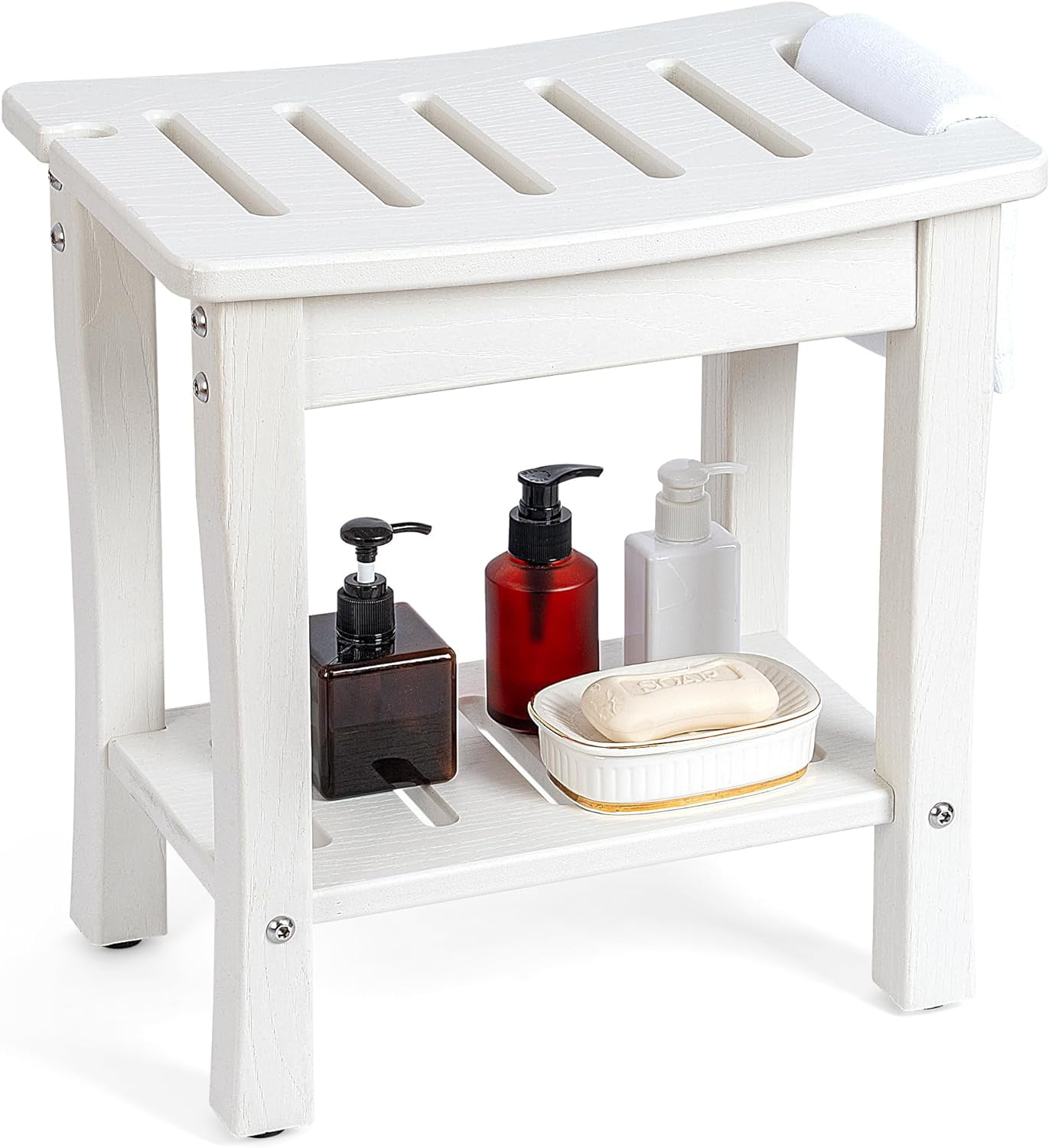 Shower Bench for Inside Shower Shaving Legs, Waterproof Shower Chair ...