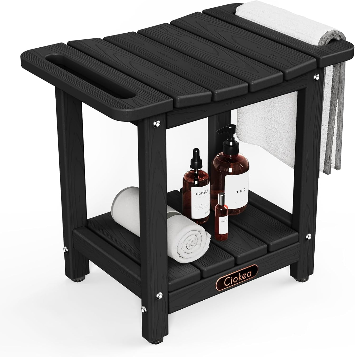 Shower Bench for Inside Shower, Waterproof Plastic Shower Stool for ...