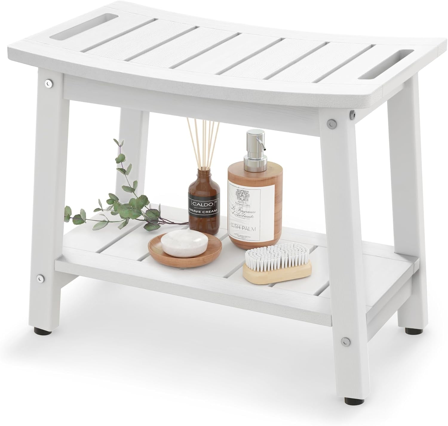 Shower Bench for Inside Shower - White Shower Stool Waterproof - Spa ...