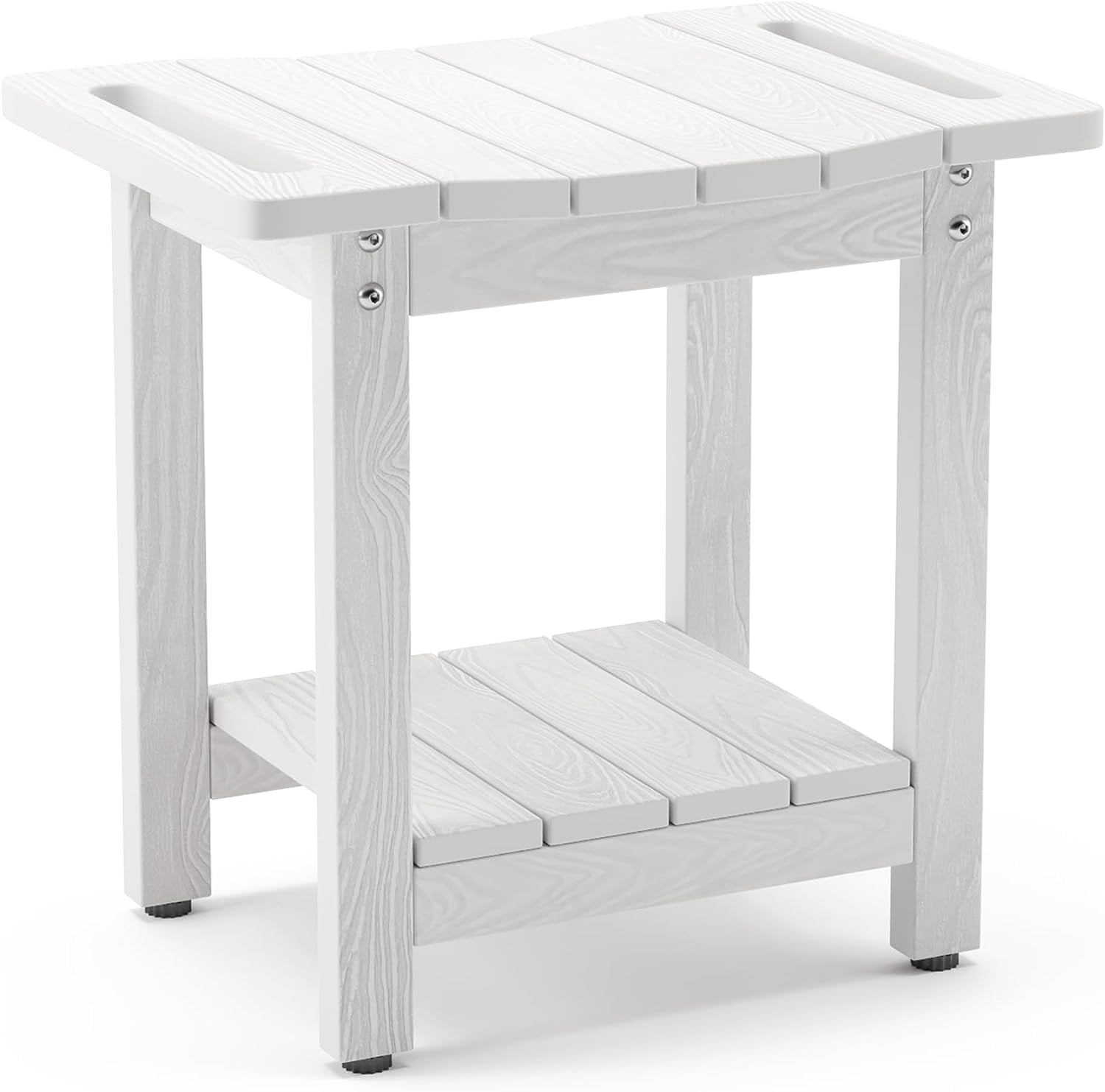 Shower Bench Seat, White Shower Benches for Inside Shower, Waterproof ...