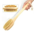 Shower Brush With Soft And Stiff Bristles Bath Dual Sided Long Handle