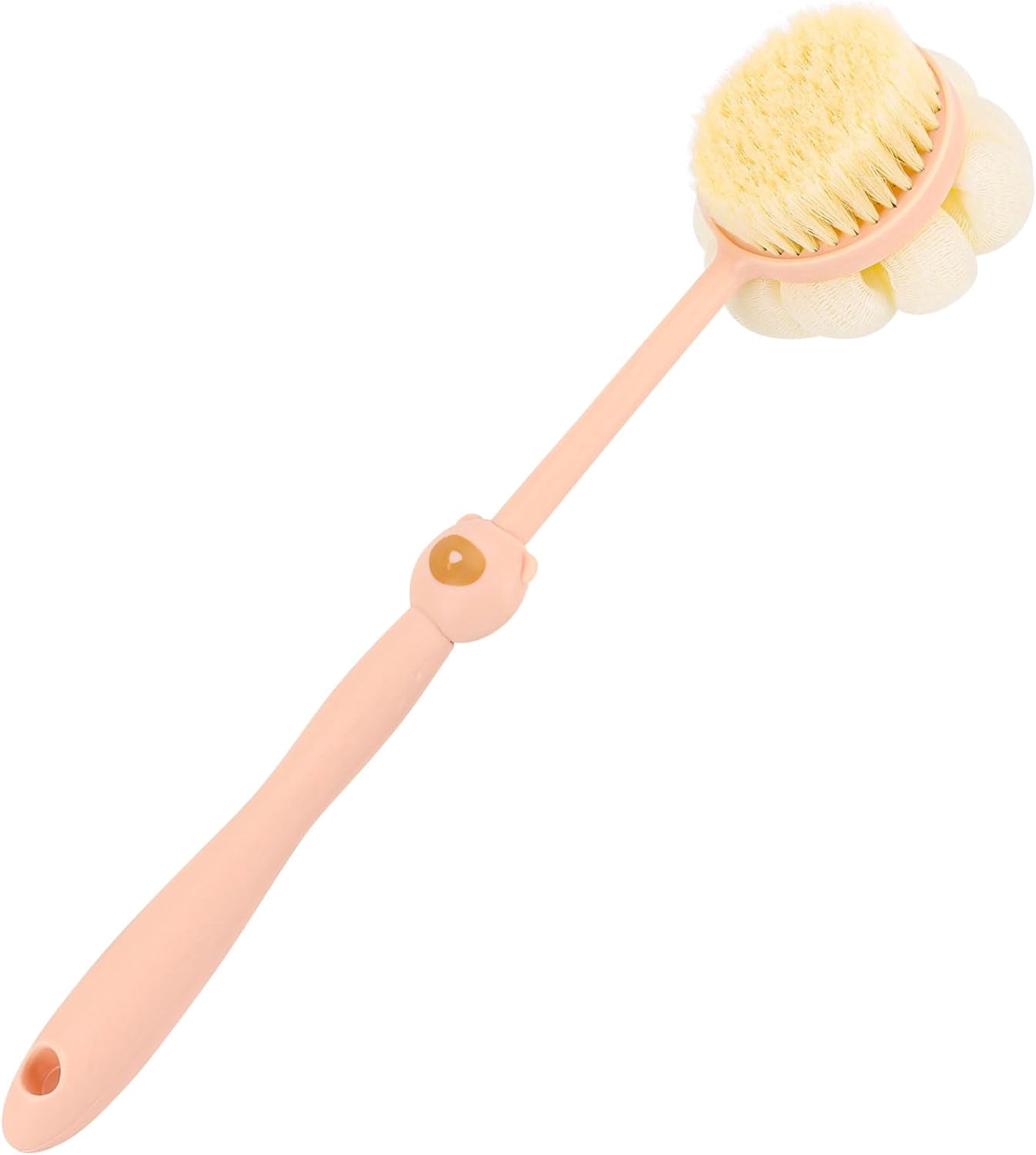 Shower Brush with Bristles and Loofah, Long Handle Bath Brush Back ...