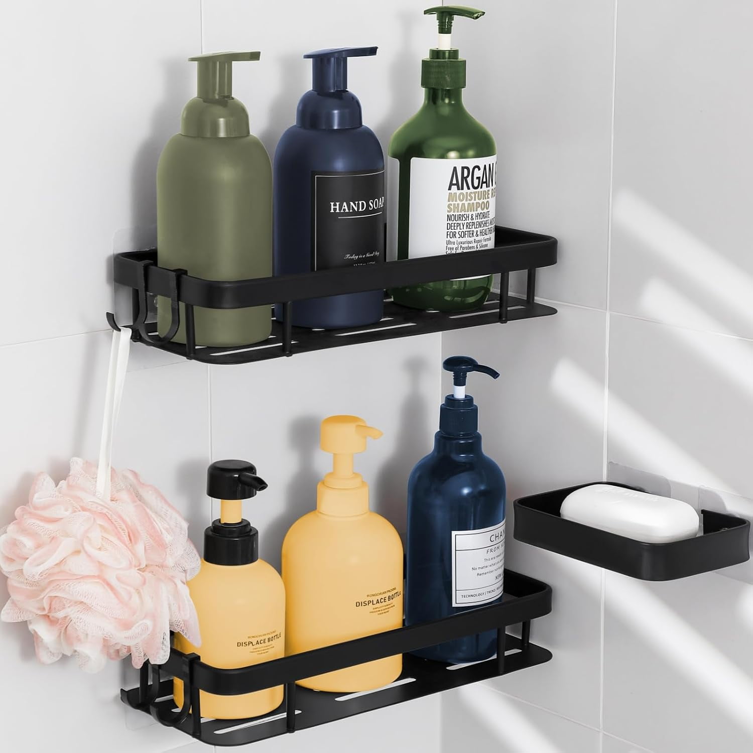 Shower Caddy,3 Pack Shower Shelf for Inside Shower,Rustproof Aluminium ...