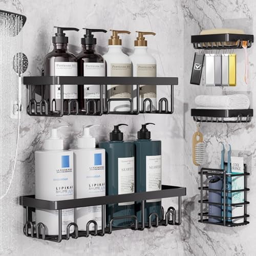 Shower Caddy 6-Pack, Family Choice Award Winner, Large Wall Mounted ...