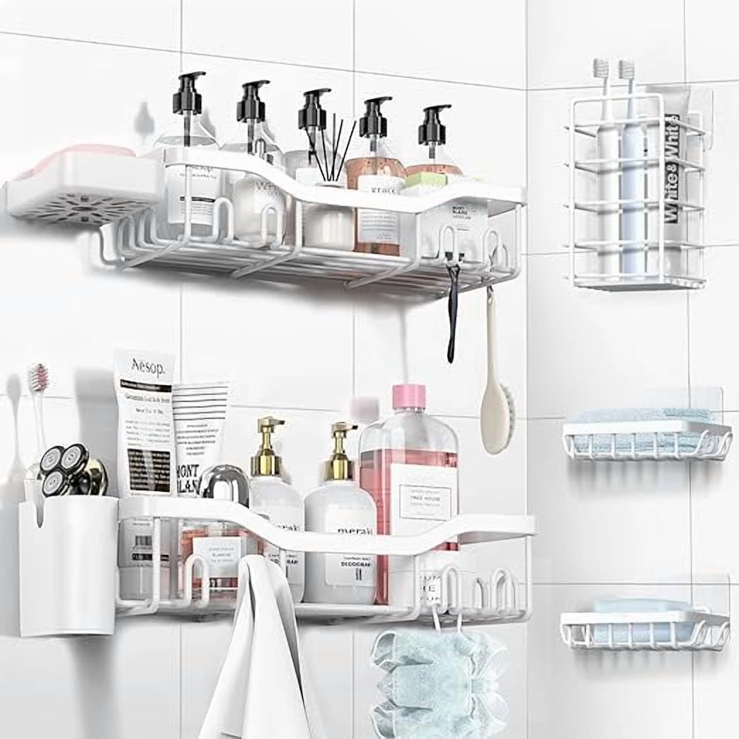 Shower Caddy Adhesive Shower Organizer 7-Pack, Rustproof Stainless ...
