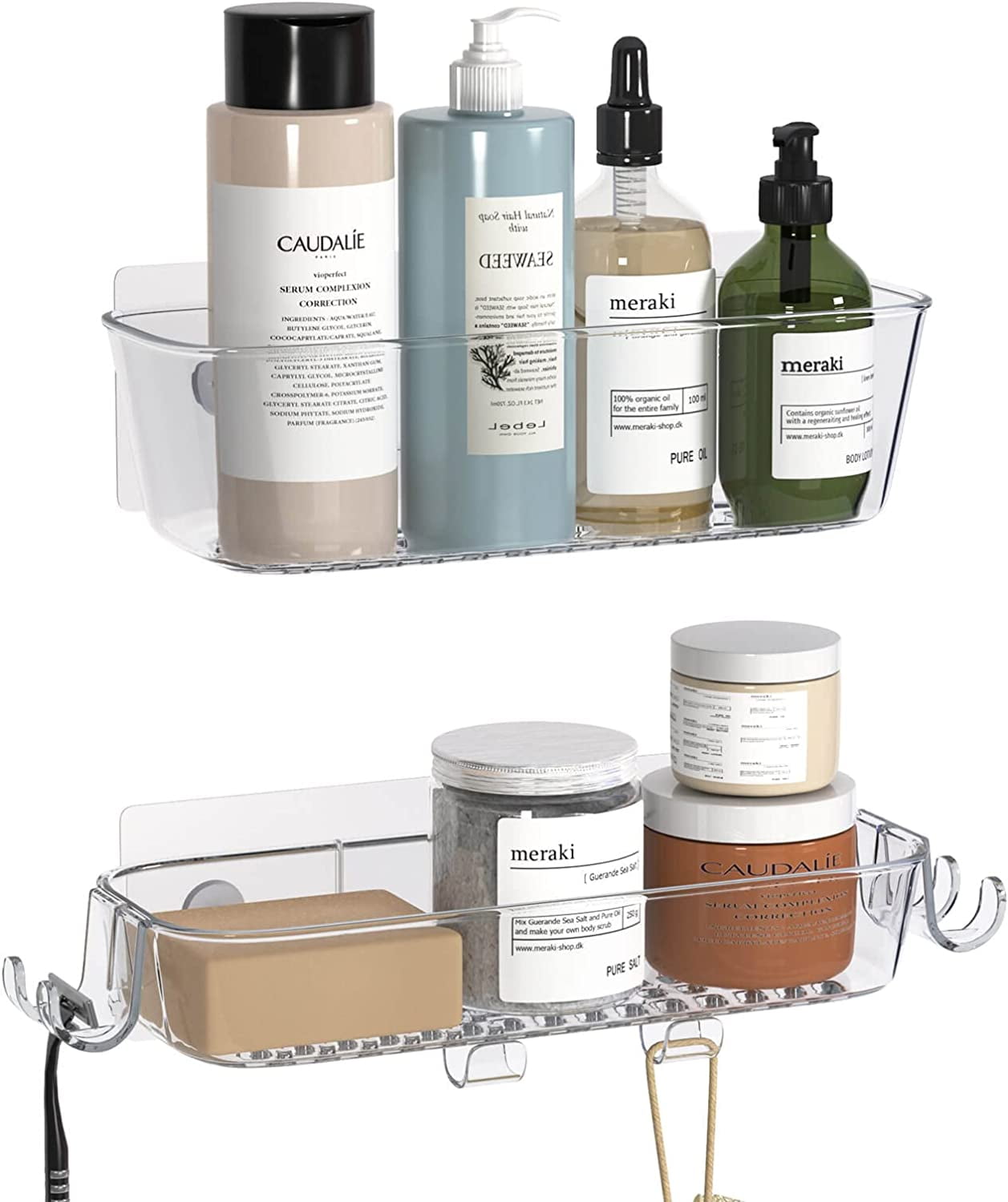 Shower Caddy, Adhesive Shower Organizer Rustproof Shower Shelf with ...