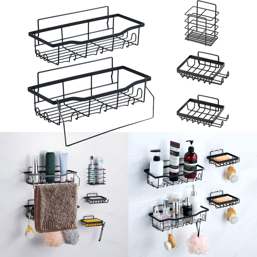 Shower Caddy, Bathroom Shower Organizers, Black Shower Shelves for ...