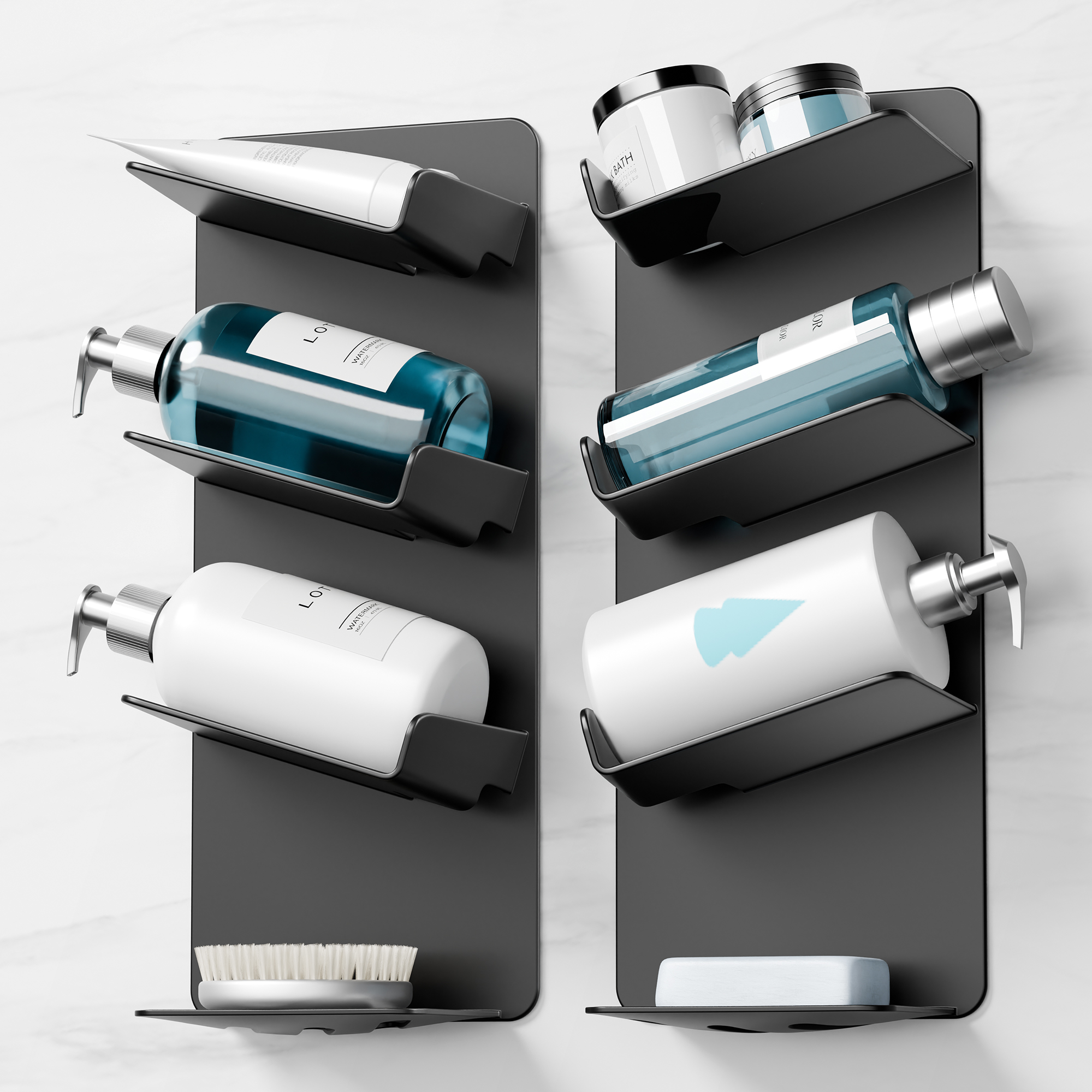 Over the Shower Head Caddy Organizer, Shower Storage Rack Shelf with Hooks & Soap Holder, Black ...