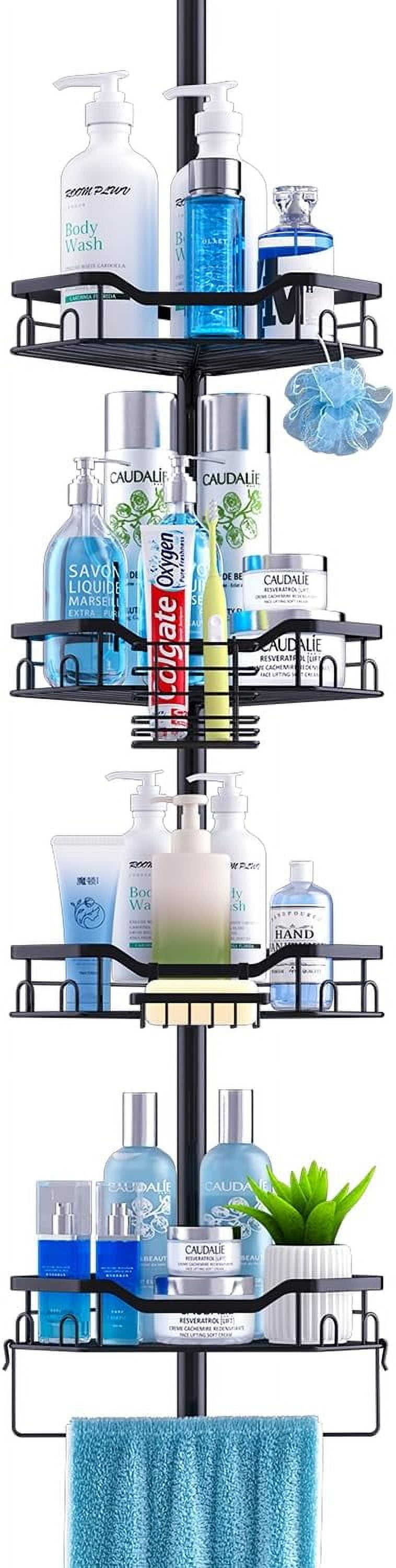 Shower Caddy Corner, 4 Tier Adjustable 48 to 115 Inch Adjustable ...