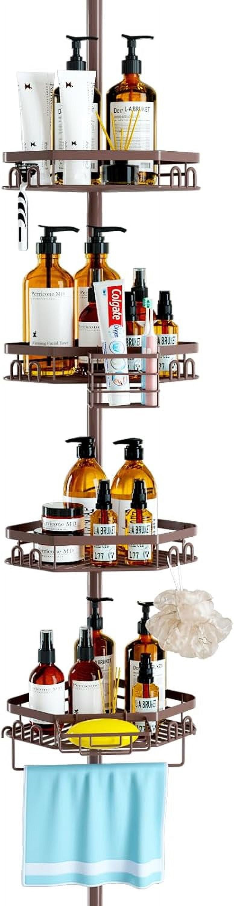 Shower Caddy Corner Tension Pole Stainless Organizer for Bathroom ...
