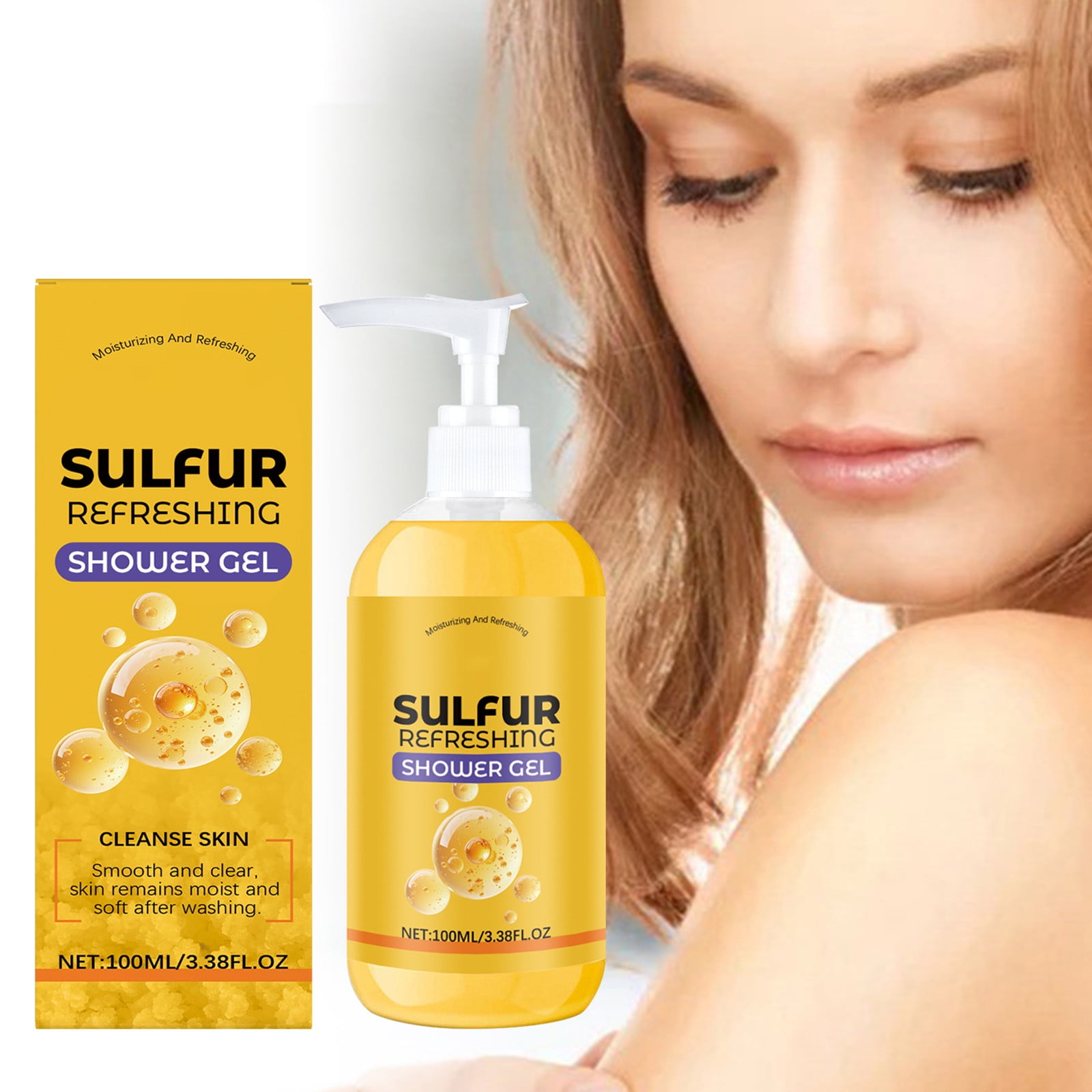 Shower Caddy For Women-Shower Gel,Sulfur Shower Gel,Sulfur Refreshing ...