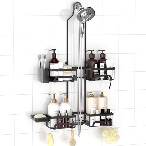 Shower Caddy Hanging for Handheld Showerheads Adjustable Split Shower ...