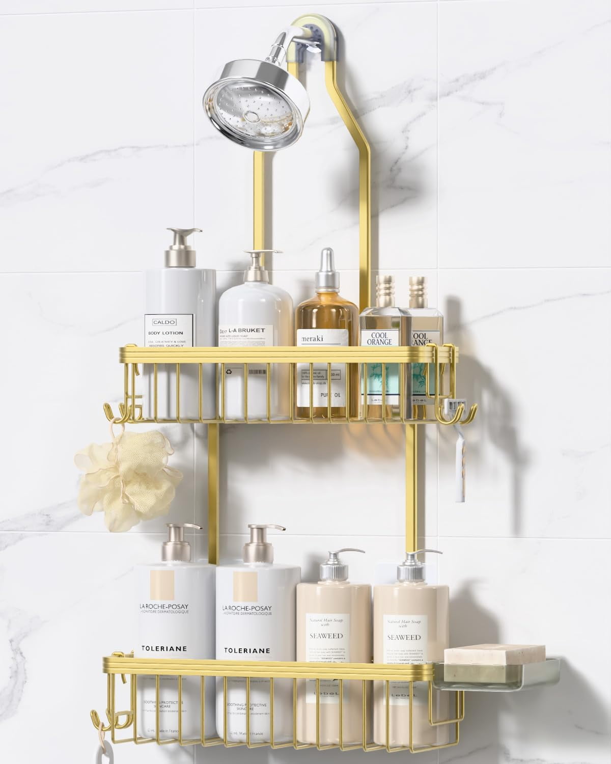 Shower Caddy Hanging, Never Rust Shower Organizer Hanging, Aluminum ...