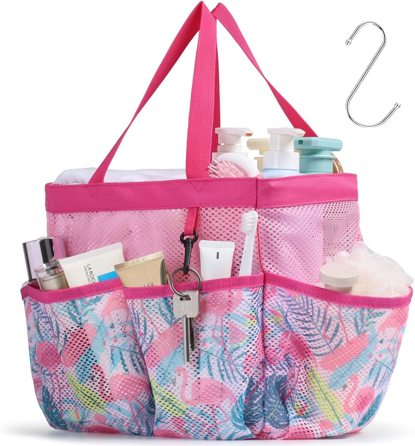 Shower Caddy Portable - Mesh Shower Bag Basket Tote for College Dorm ...