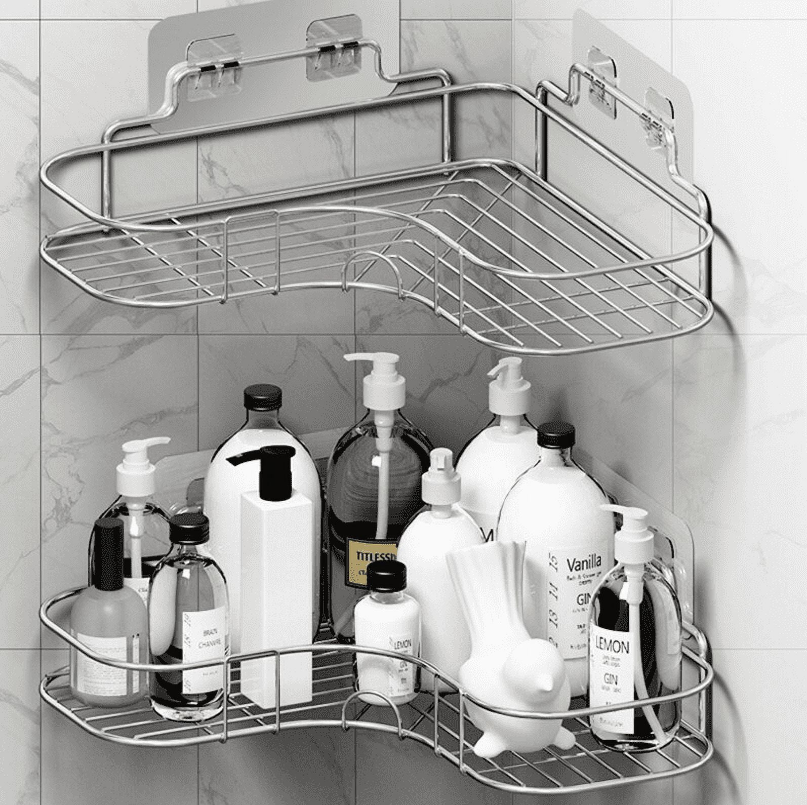 Shower Caddy Shelf Bathroom Corner Bath Storage Holder Organizer ...
