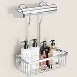 NIFFGAFF 1-Compartment Silver Shower Caddy with Rust Resistant ...