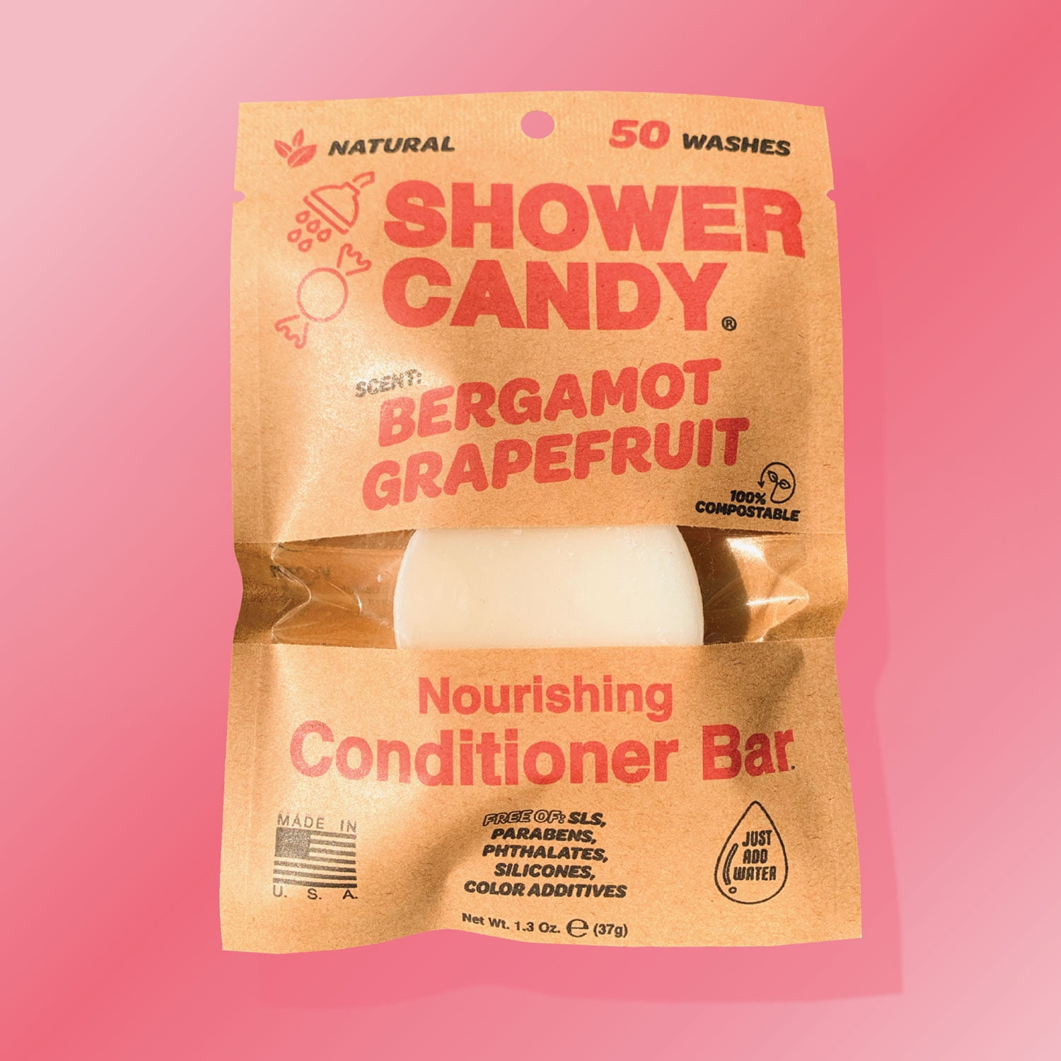 Shower Candy bergamot grapefruit conditioner bar for all hair types ...