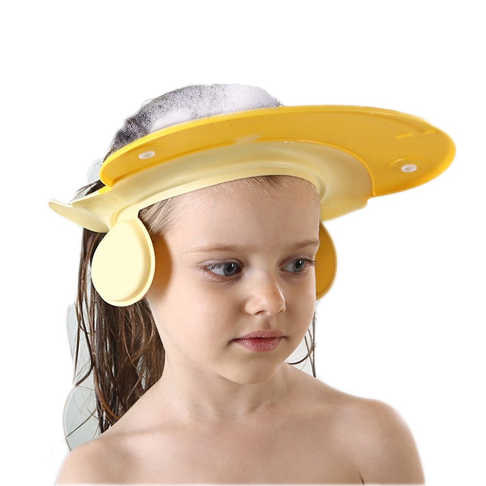 Shower Cap for Kids, Baby Shower Cap bath wash Shampoo rinser shield ...