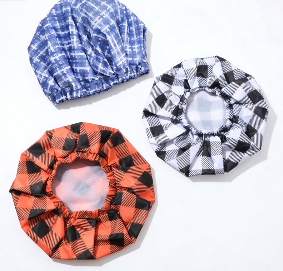Shower Cap for Men Waterproof Reusable Shower Cap Large Bath Cap Men ...