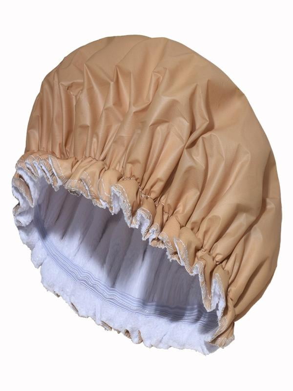 Shower Cap Reusable Waterproof Shower Bonnet, Terry Lined Shower Caps ...
