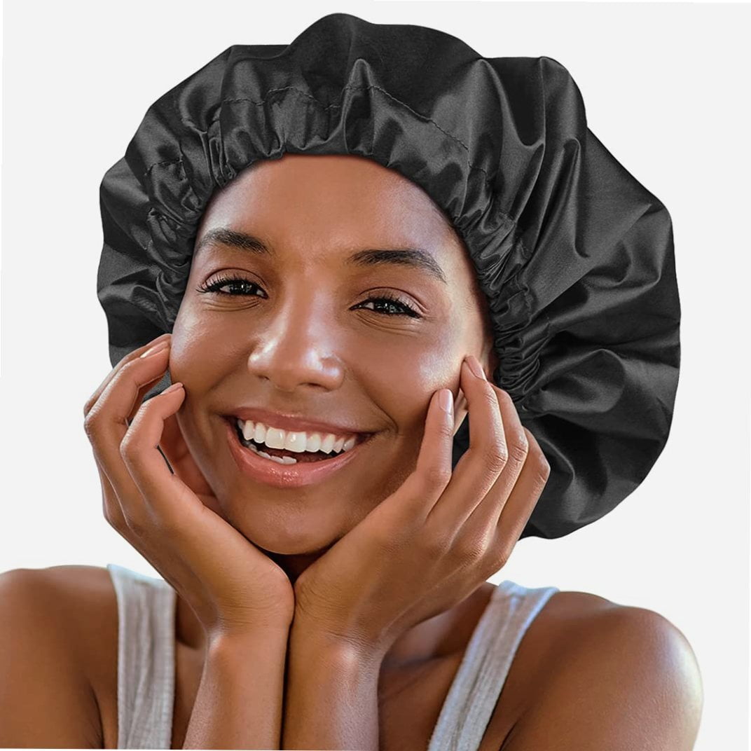 Shower Cap for Men and Women with Box Braid, Locs, Long Curly Hair to ...