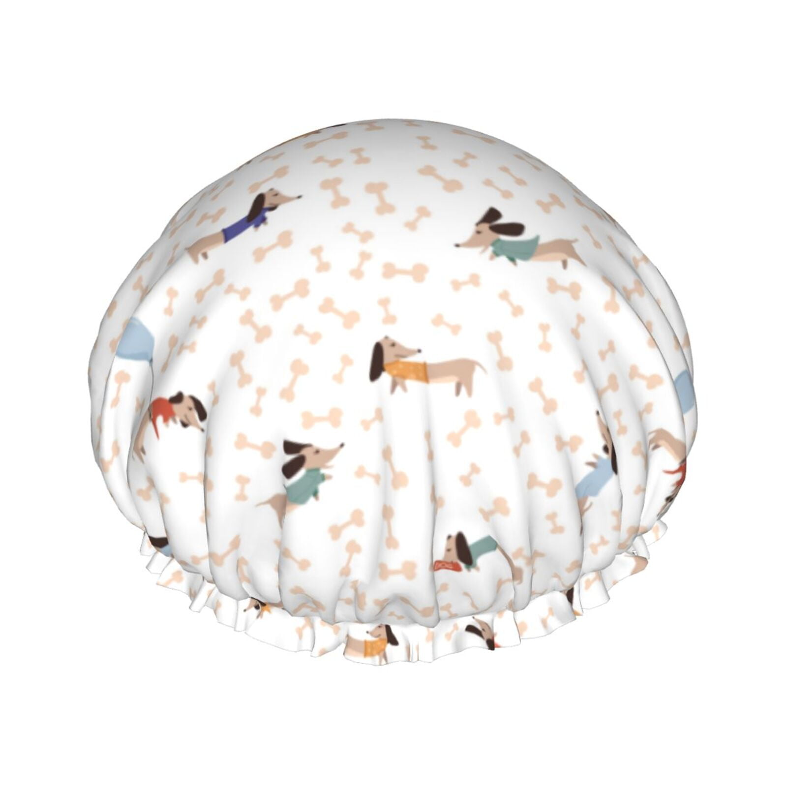 Shower Caps for Women, Dachshund Dog Puppy No.1007 Reusable Waterproof ...