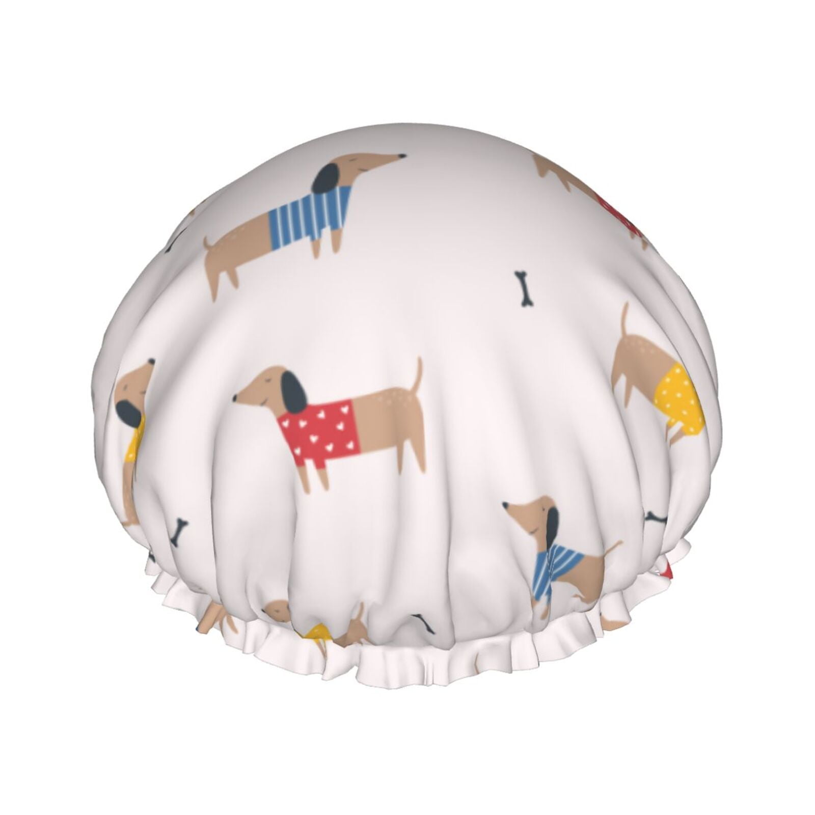 Shower Caps for Women, Dachshund Dog Puppy No.1045 Reusable Waterproof ...