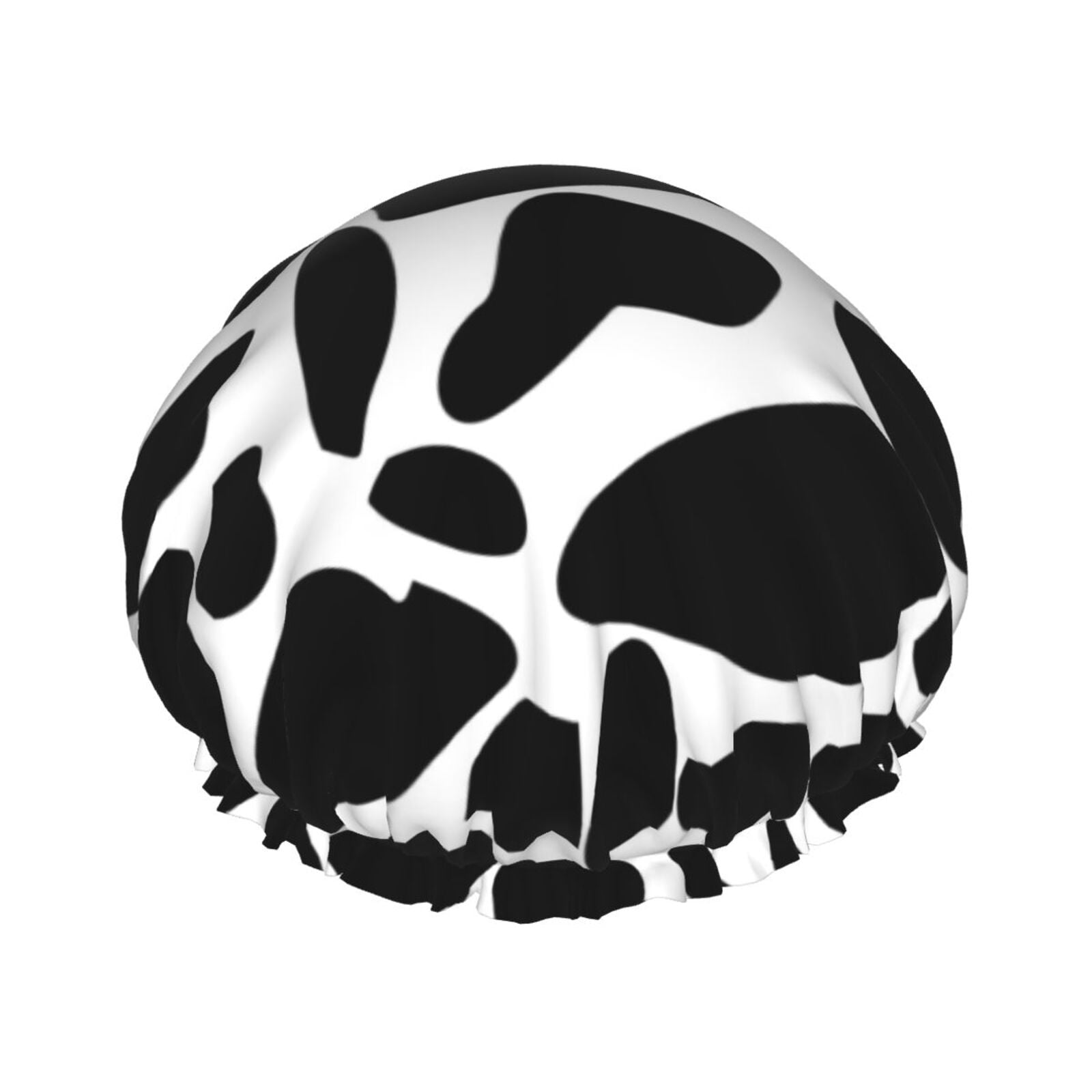 Shower Caps for Women, Cow Print Reusable Waterproof Shower Cap, Double ...