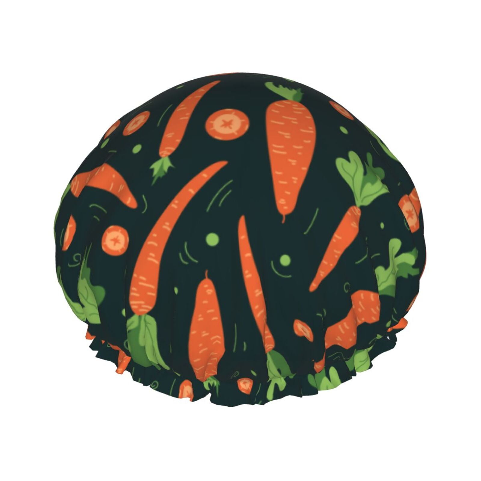 Shower Caps for Women, Cute Carrot Piece Reusable Waterproof Shower Cap ...