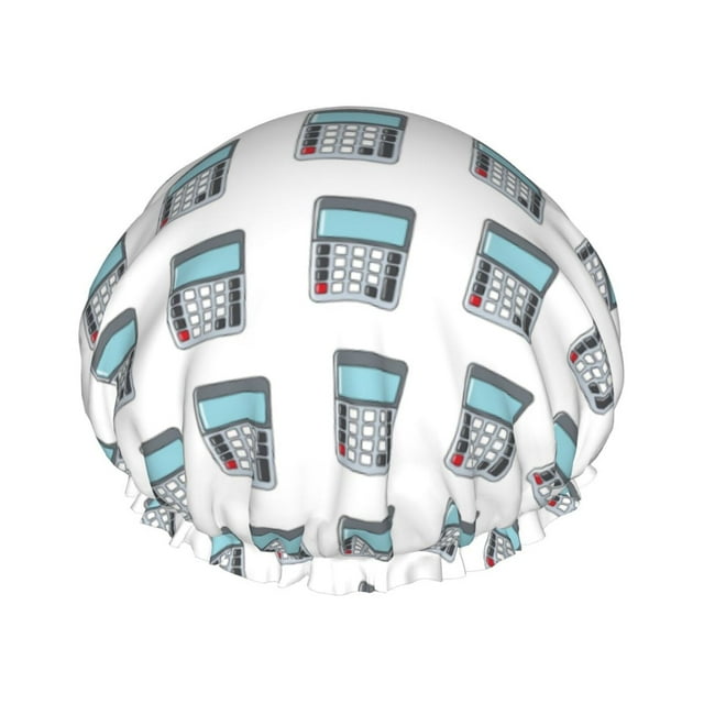 Shower Caps for Women, Math Print calculator Reusable Waterproof Shower ...