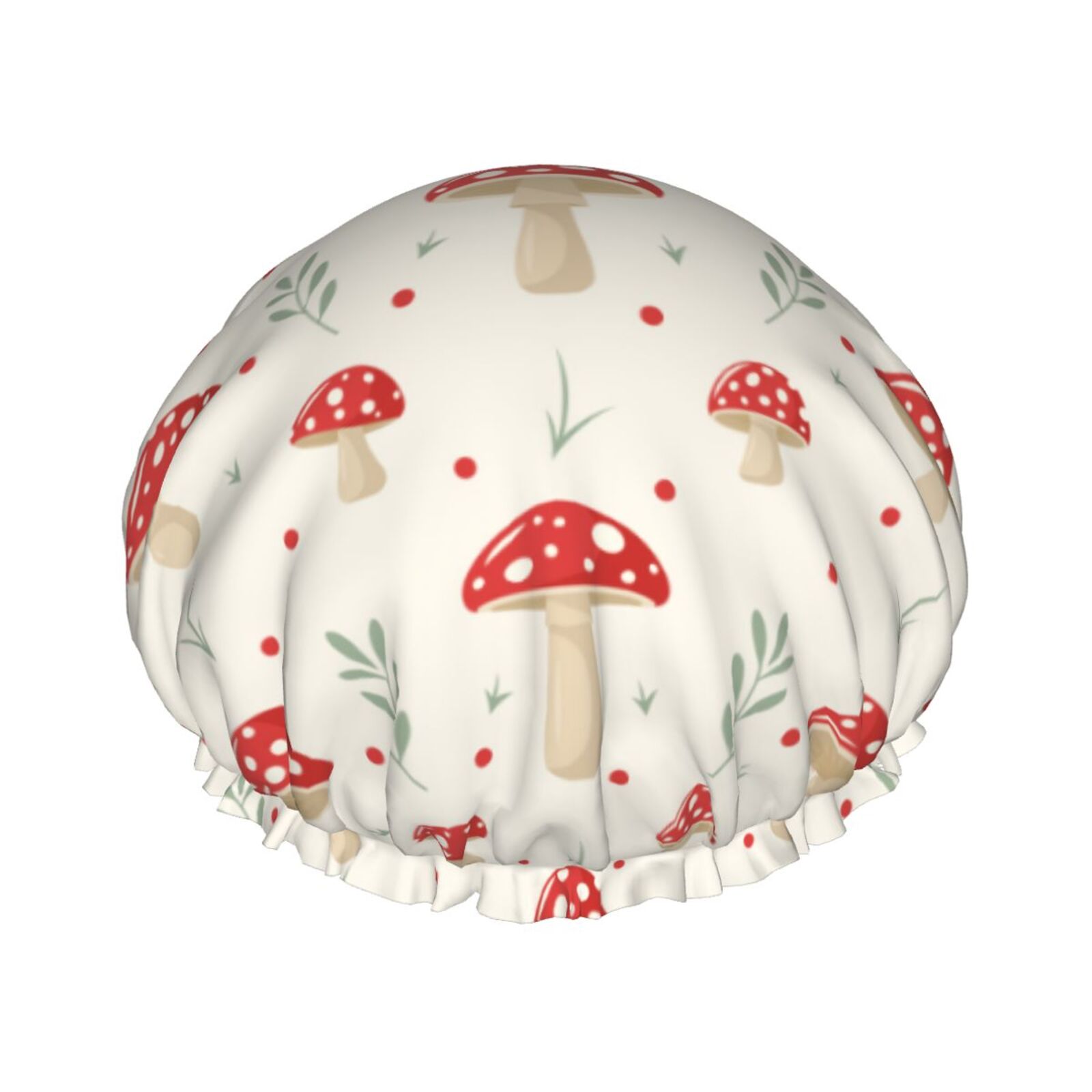 Shower Caps for Women, Mushroom print Reusable Waterproof Shower Cap ...