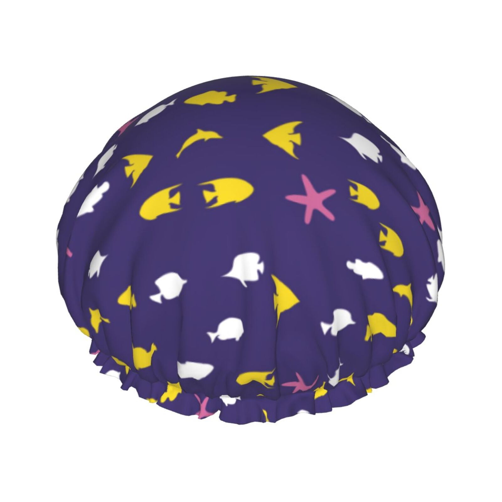 Shower Caps for Women, Underwater fish Reusable Waterproof Shower Cap ...