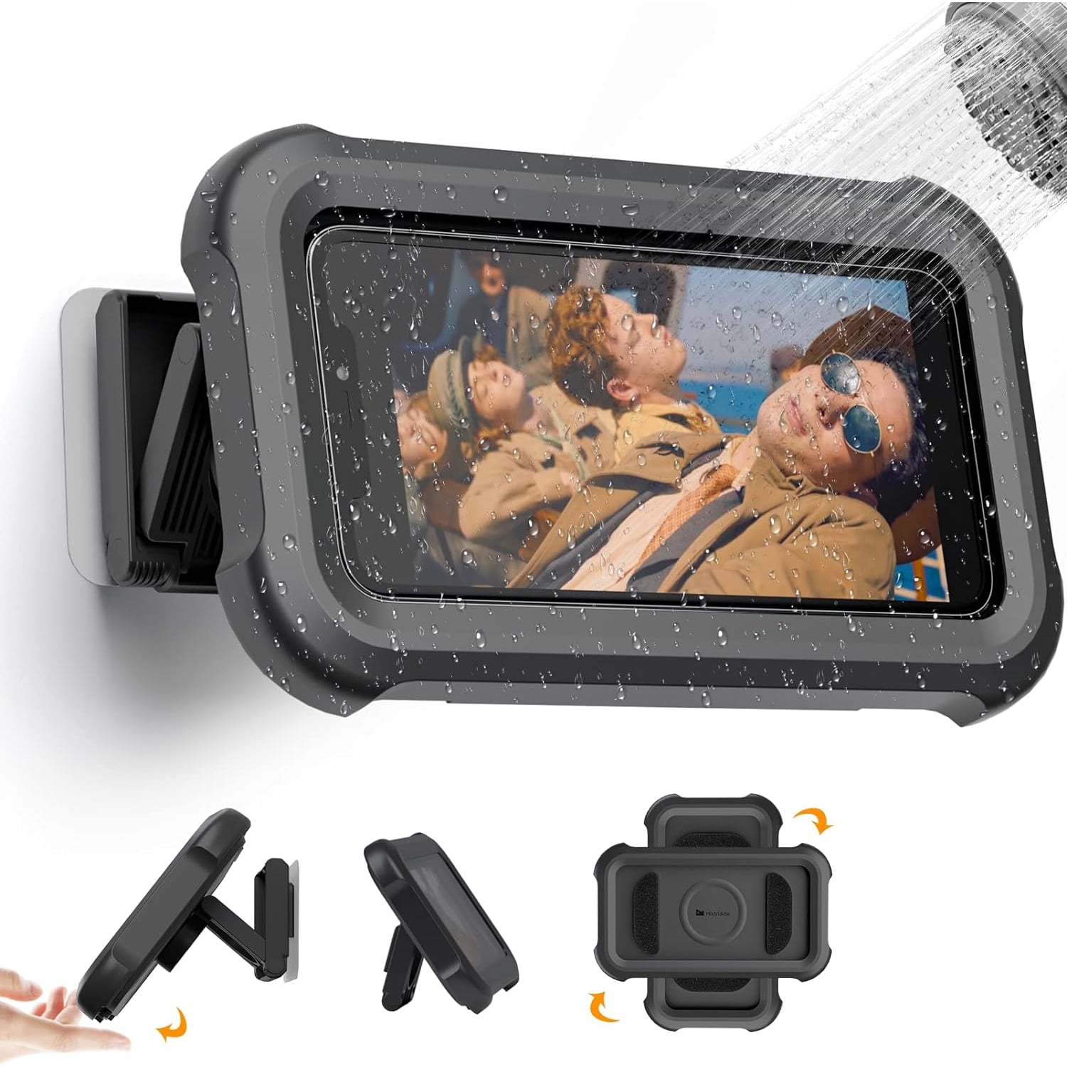 Shower Cell Phone Holder Waterproof, Angle Adjustable, Wall Mounted ...