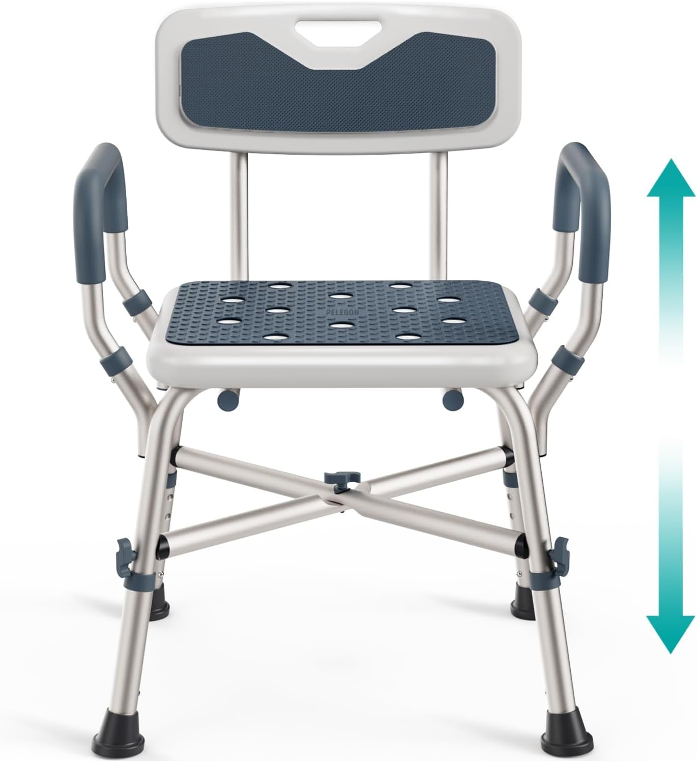 Shower Chair (450lb) with Padded Armrests and Back, Shower Chair for ...