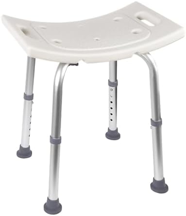 Shower Chair, Adjustable Non-Slip Shower Bench with Suction Feet ...